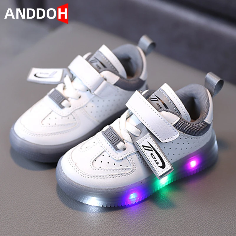 Size 21 30 Children Lighted Sport Shoes with LED Lights Kids Glowing ...