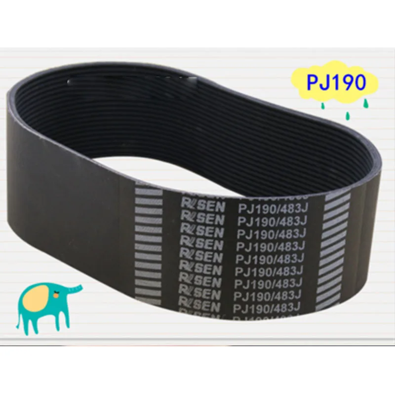Poly V-Belt 190J PJ483 5/6/7/8/9/10/11/12/13/14/15 Ribs For Moster185 ...
