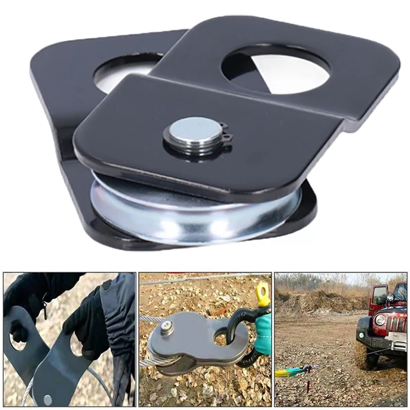 Snatch Block 4 Ton 8800 LB Heavy Duty Universal Winch Towing Pulley ...