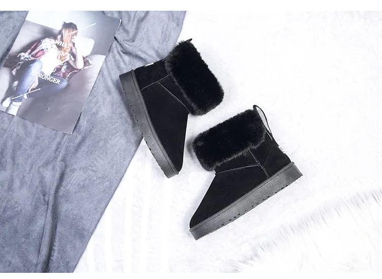 Bottes en daim pour femmes ECELEN - chaudes, douces et imperméables ...