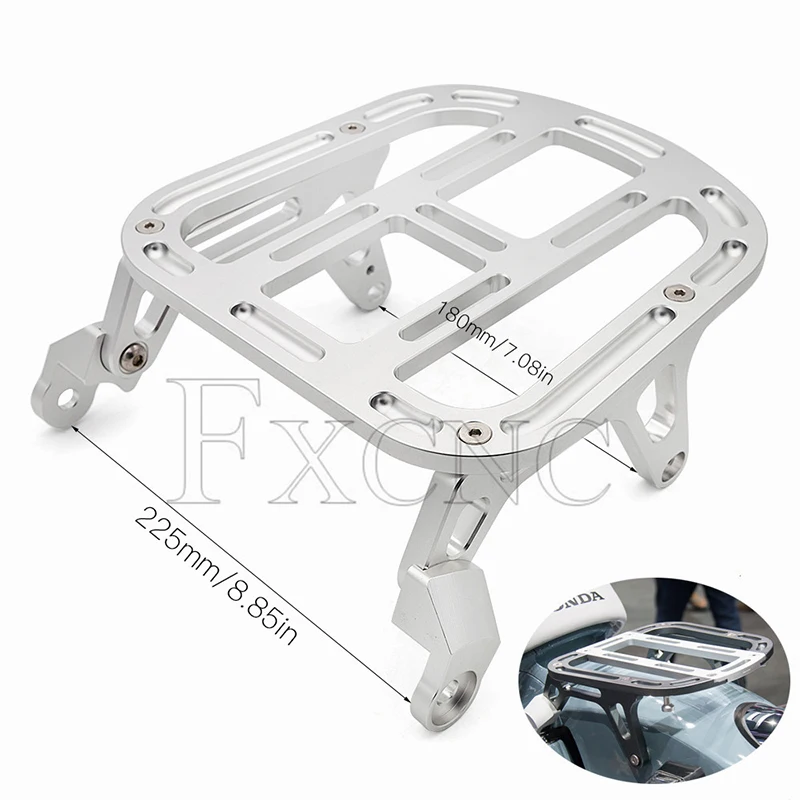 For Honda Super Cub C125 Cnc Aluminum Motorcycle Rear Rack Luggage ...