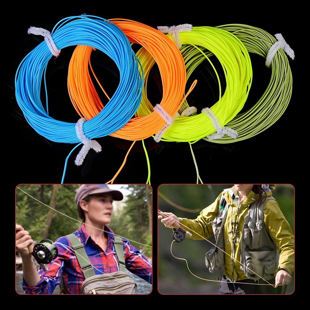 Fly Fishing Line 100FT/30.5M Weight Forward Floating 2F/3F/4F/5F/6F/7F/8F Fishing Line For Trout ...