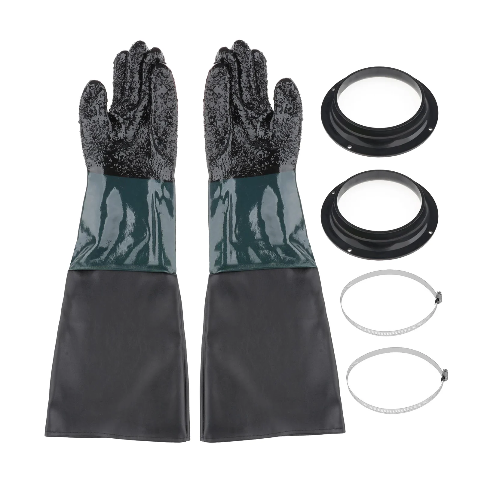 Pairs of Heavy duty 24inch Sandblasting Gloves for Sandblasting Sand ...