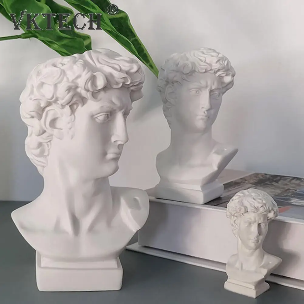 Greek Mythology Figurine David Head Portraits Bust Mini Gypsum Statue ...