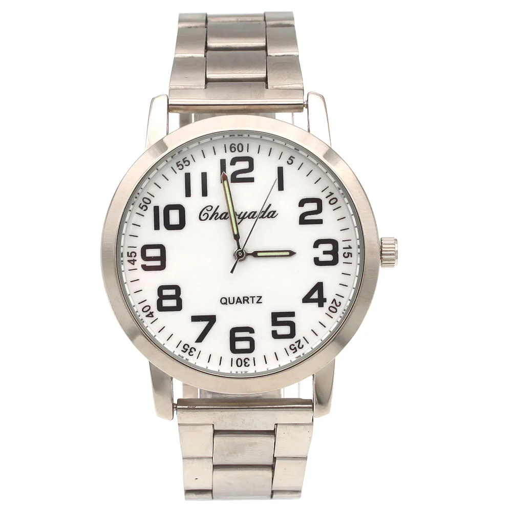 High Quality Old Men Women People Watch Big Number Stainless Steel ...