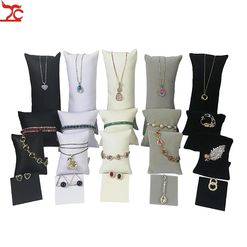 PU Leather Bracelet Jewelry Display Pillow Holder Bangle Watch Chain ...