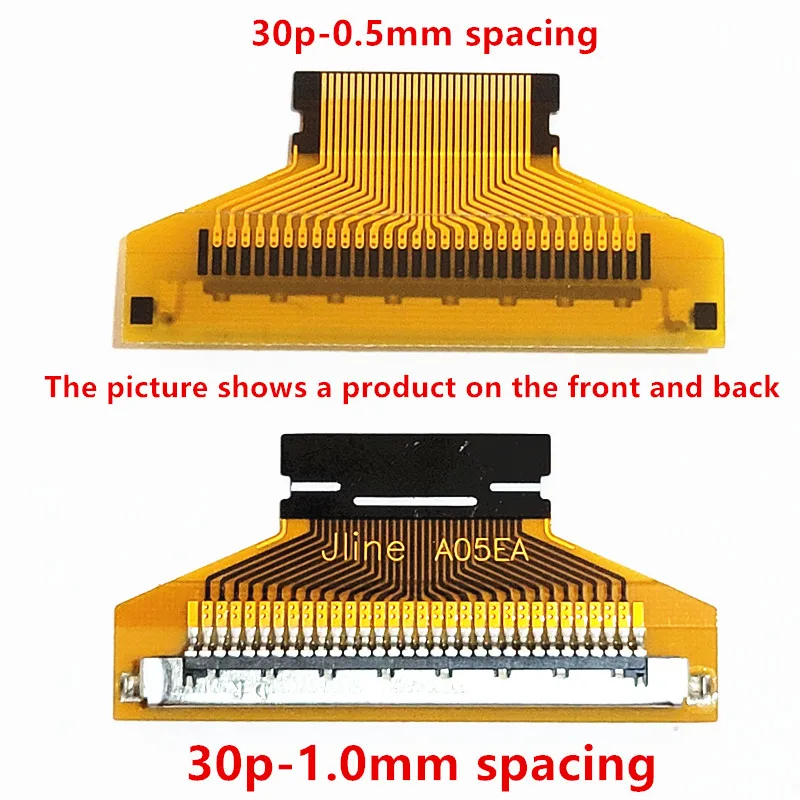 FIX-30P-1.0mm a FFC-30P-0.5mm lvds placa adaptador F05035-30P-KL = 20mm30p 0.5mm passo do pino ...