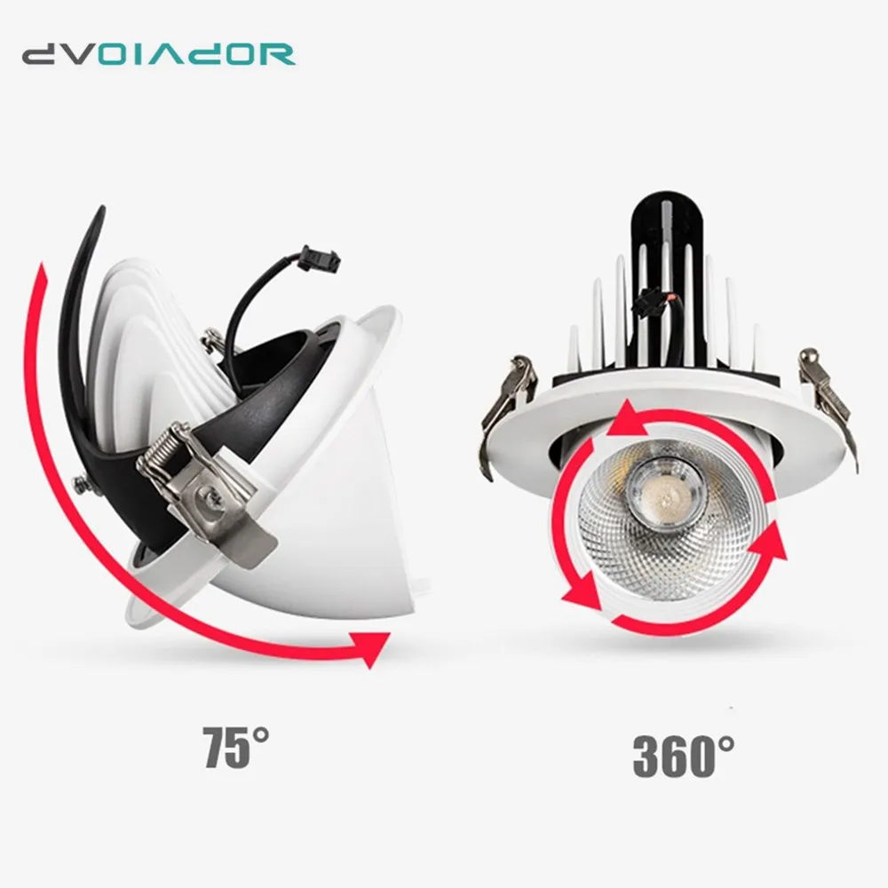 Dimmable LED Spotlight Ceiling 7W 15W 20W Adjustable 360 degrees Spot light for indoor Foyer ...