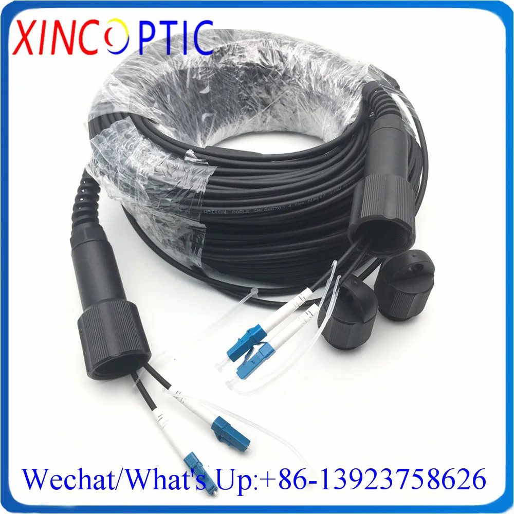 2C,OM3,3.0mm,50M,2Fiber Outdoor Waterproof OM3 150 OM3 300 2F PDLC FC ...