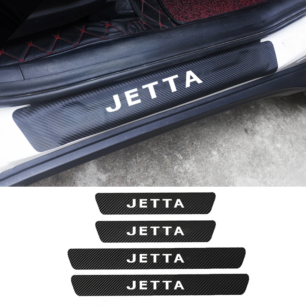For Volkswagen VW Jetta MK5 MK6 2005 2019 4PCS PU Leather Car Door Sill ...