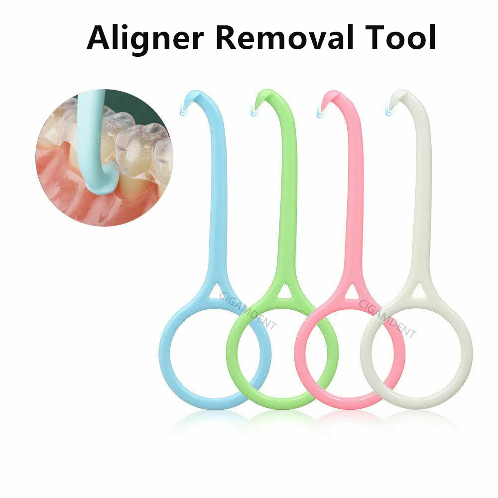100Pcs Dental Plastic Invisible Retainer Retriever Removal Tool Aligner ...