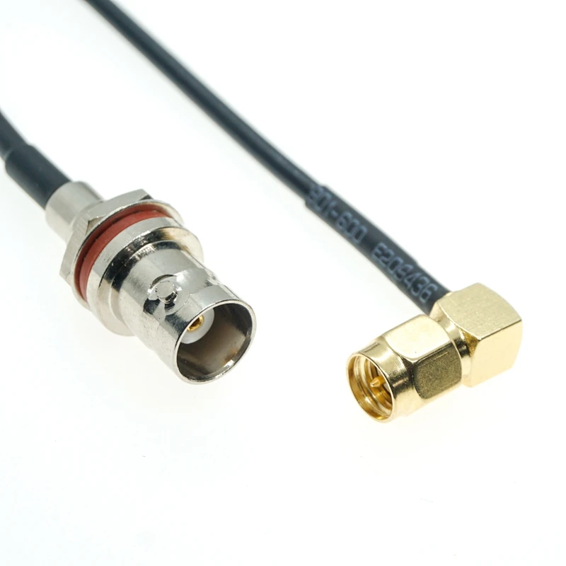Sma Male Right Angle Ra 90 Degree To Bnc Female Bulkhead O-ring ...