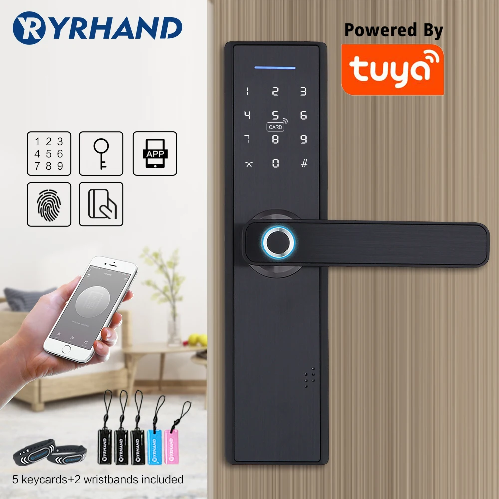 Tuya Biometric Fingerprint Lock, Security Intelligent Smart Lock With ...