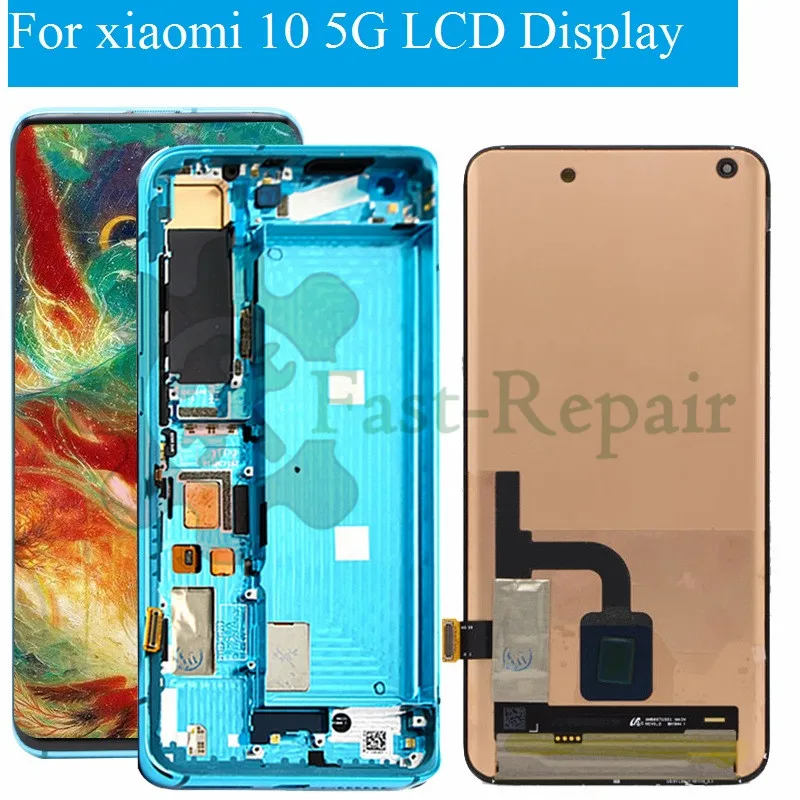 Original For Xiaomi MI 10 5G Mi10 LCD Display Touch Screen Digitizer ...