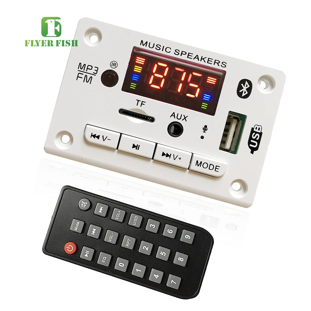 Big Color Screen Car Audio USB TF FM Radio Module Wireless Bluetooth ...