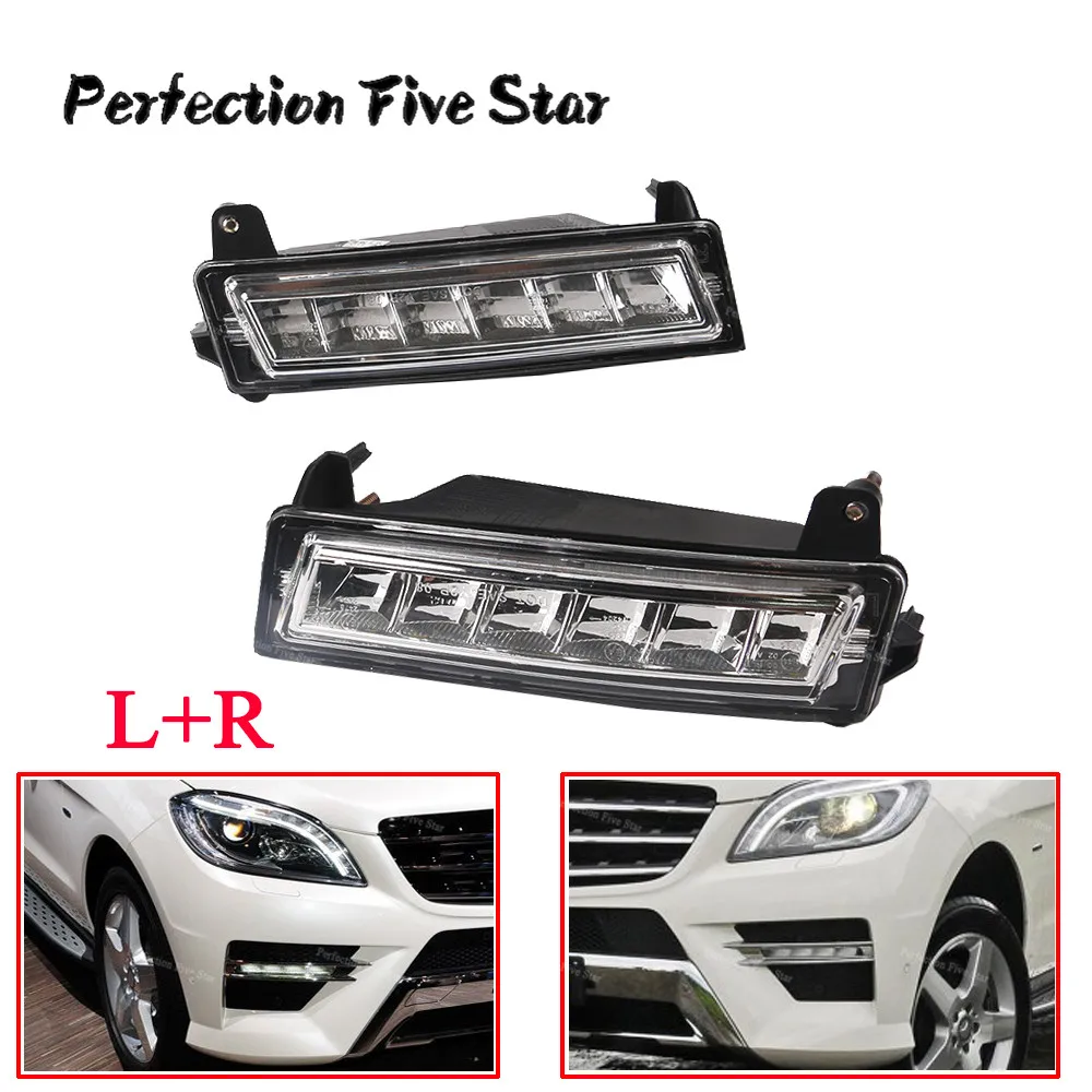 Pair Front Left Right Led Daytime Running Light Drl For Mercedes W164 ...