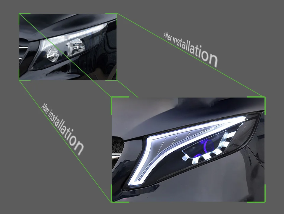 Car Styling Head lamp light for Vito Headlights 2014-2021 W447 LED Hea