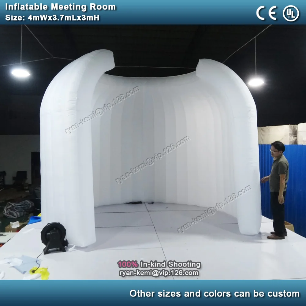 Sala de reuniones inflable interior redonda, blanca, sin techo, cúpula ...