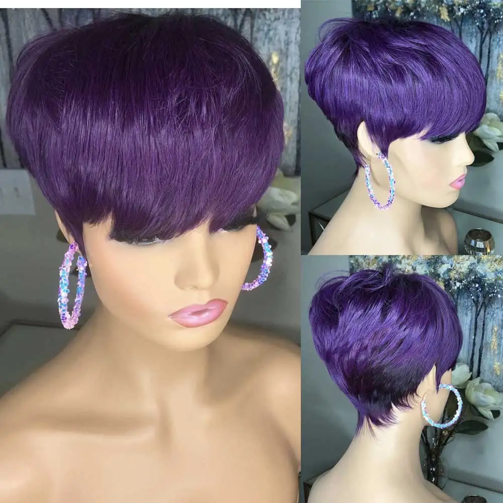 Dark Purple Pixie Cut