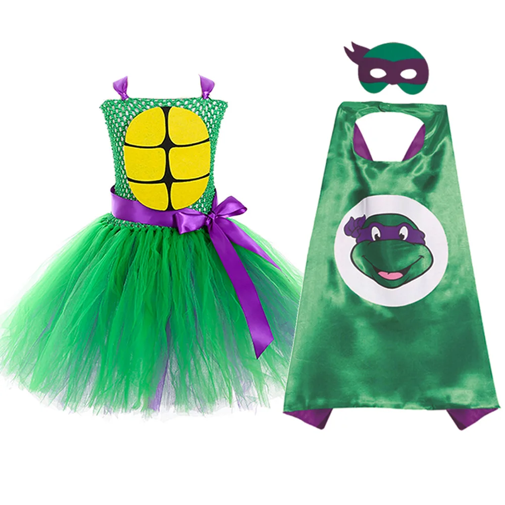 Super Hero Ninja Turtle Princess Costume For Girl - KawaiiMerch.com