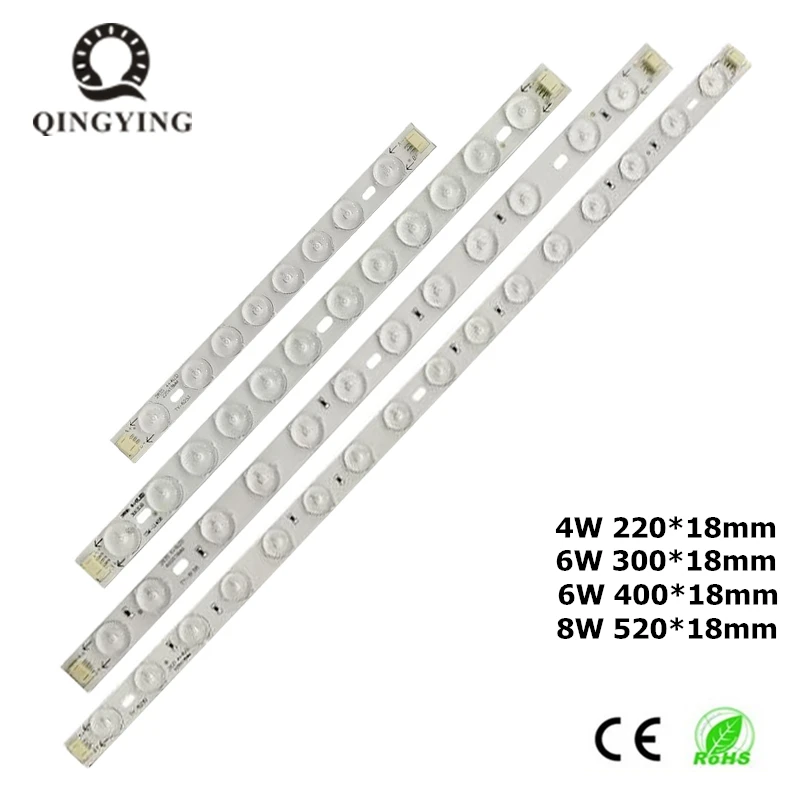 10pcs-LED-Tube-Ceiling-Light-Module-Source-4W-6W-8W-Three-Color-2835 ...