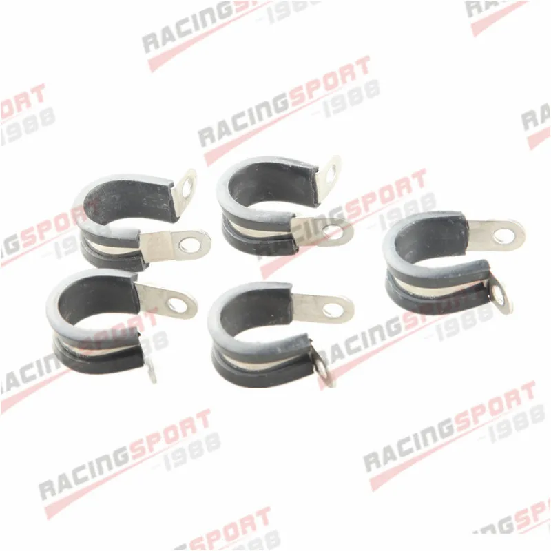 5PCS Cushioned Hose Mounting Clamp Loop Strap 304 Stainless Steel 5/8 ...