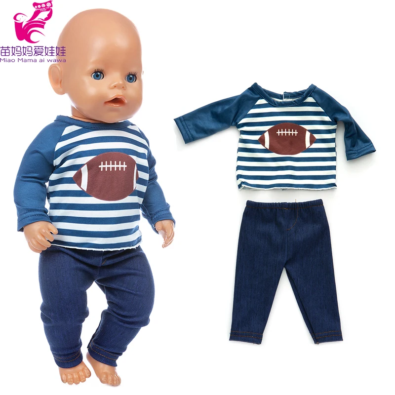 17 Inch New Born Baby Doll Clothes Shirt And Pants For 18 Inch American ...