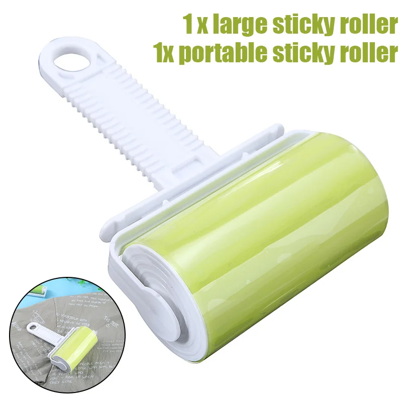 Clothes Cleaner Lint Roller Washable Roller Sticky Dust Wiper Pet Hair ...