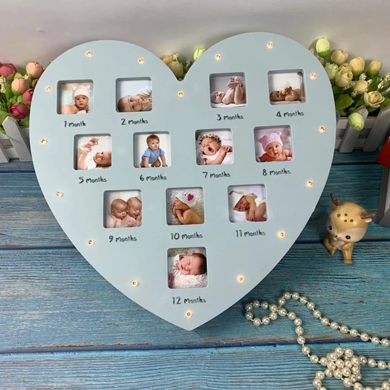 My First Year Baby Keepsake Frame With Light 0-12 Months Pictures Love ...