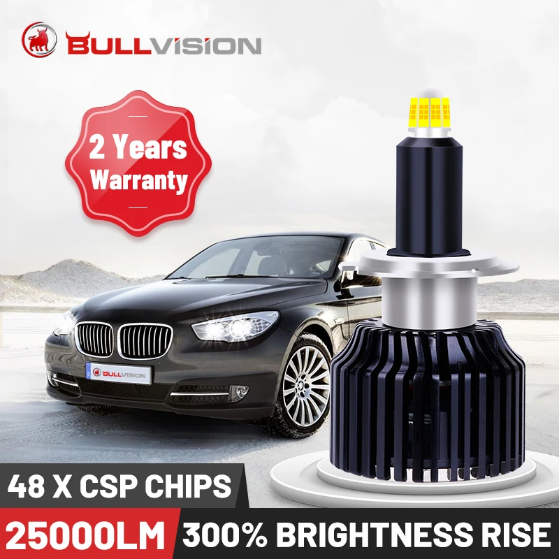 360 H7 Turbo Car Led Headlight H1 5000K H8 H9 H11 9012 Hir2 Led Moto ...