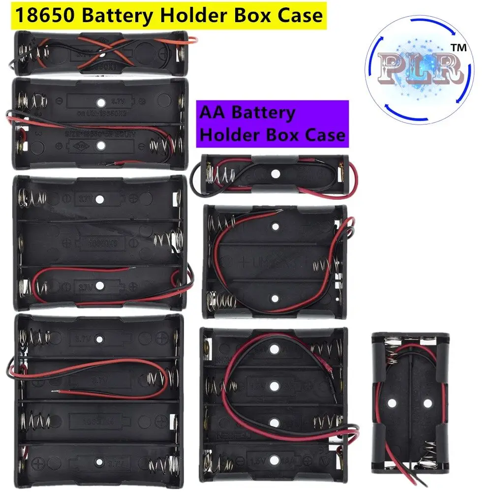 New-And-Original-Plastic-Standard-Size-AA-18650-Battery-Holder-Box-Case ...