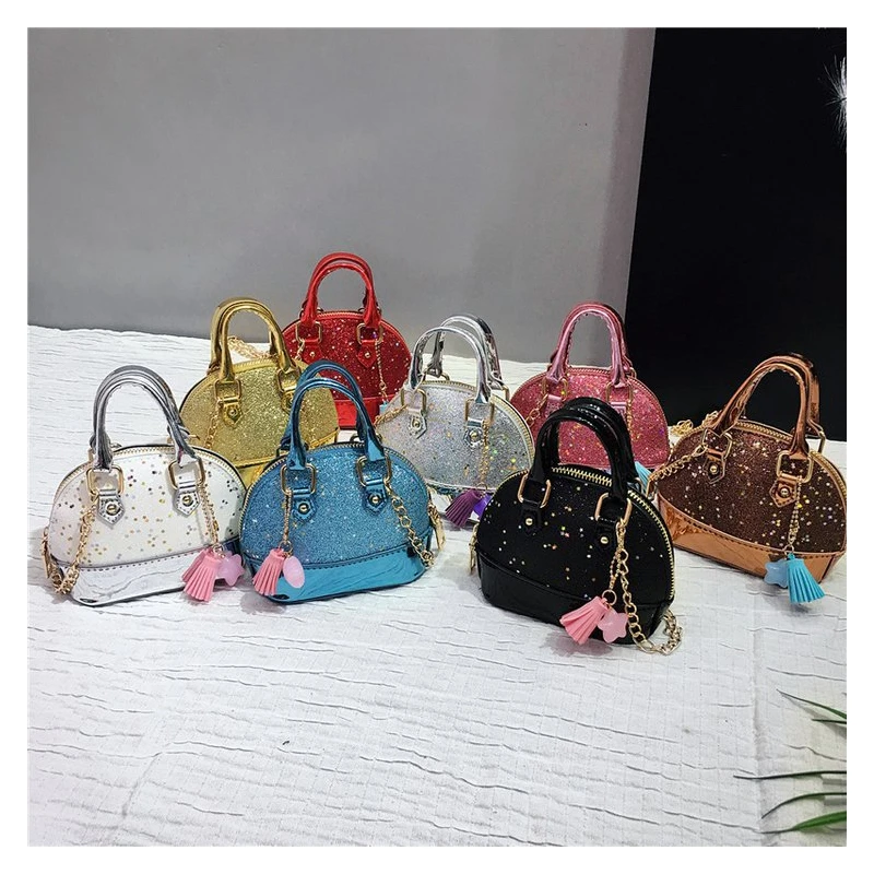 Girls Kids Children Mini Purses And Shell Handbags Leather Crossbody ...