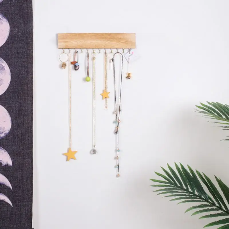 5AC102217-WC-C -En bois Présentoir À Bijoux Mural Organisateur Support ...