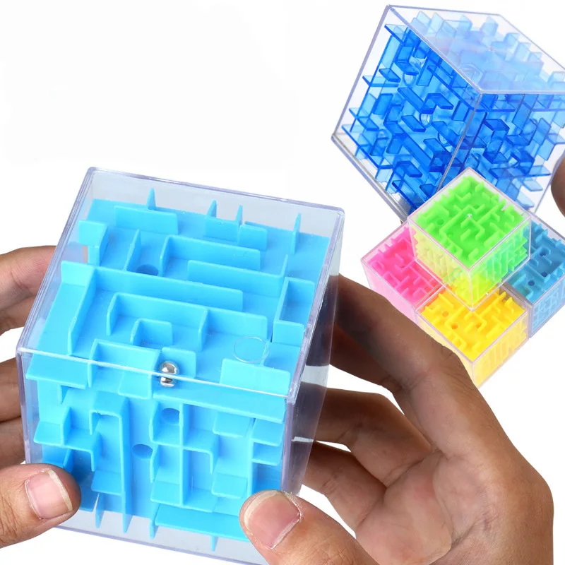 3D-Maze-Transparent-Six-sided-Puzzle-Toy-Hand-Game-Case-Box-Fun-Brain ...