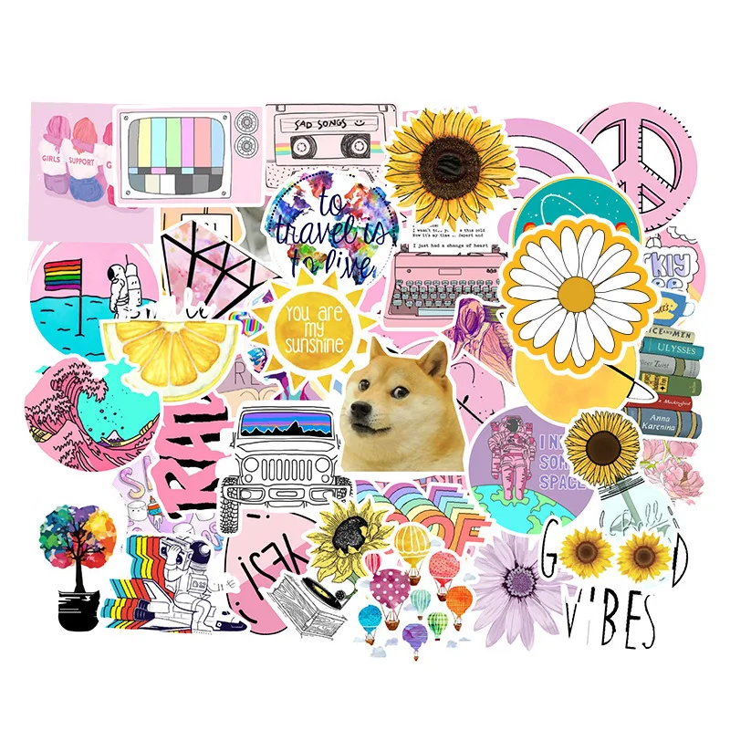 Hipster Collage Stickers