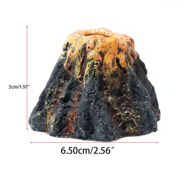 Aquarium Volcano Shape & Air Bubble Stone Oxygen Pump Fish Tank ...