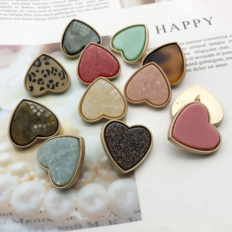 2Pcs-Lot-25mm-Oil-Metal-Buttons-Love-Coat-Cashmere-Sweater-Decoration ...