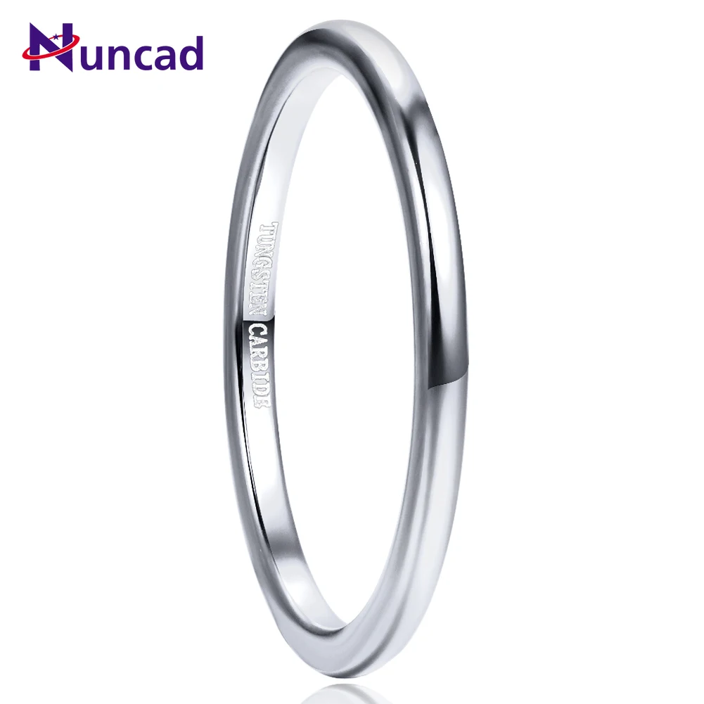 2mm Tungsten Carbide Stacking Rings for Men Women High Polished Wedding ...