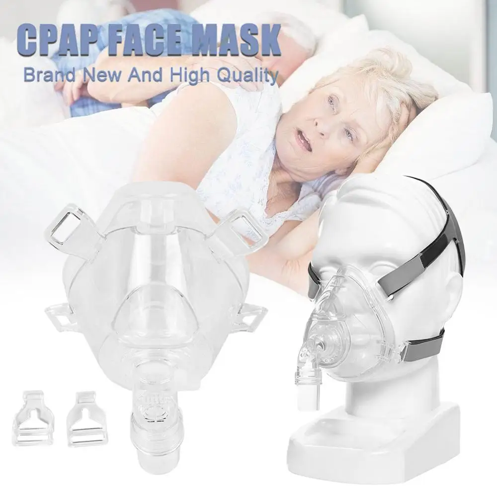 Auto CPAP Nasal Mask Silicone Respirator Cushions Adjustable Headgear ...
