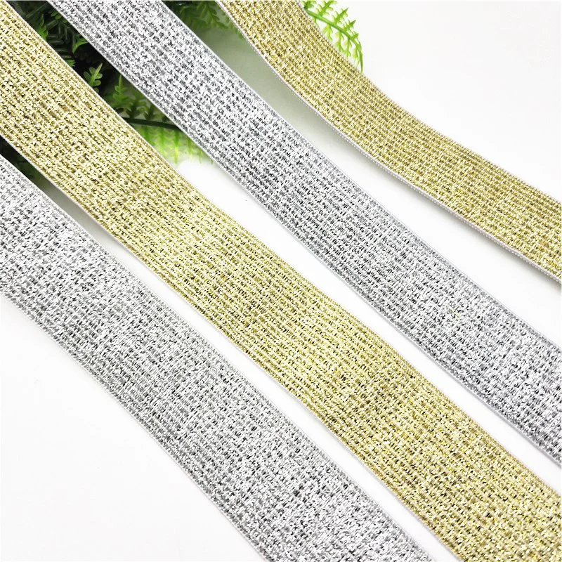 Glitter-Gold-Silver-Elastic-Bands-25mm-40mm-Nylon-Pants-Lace-Trim-Waist ...