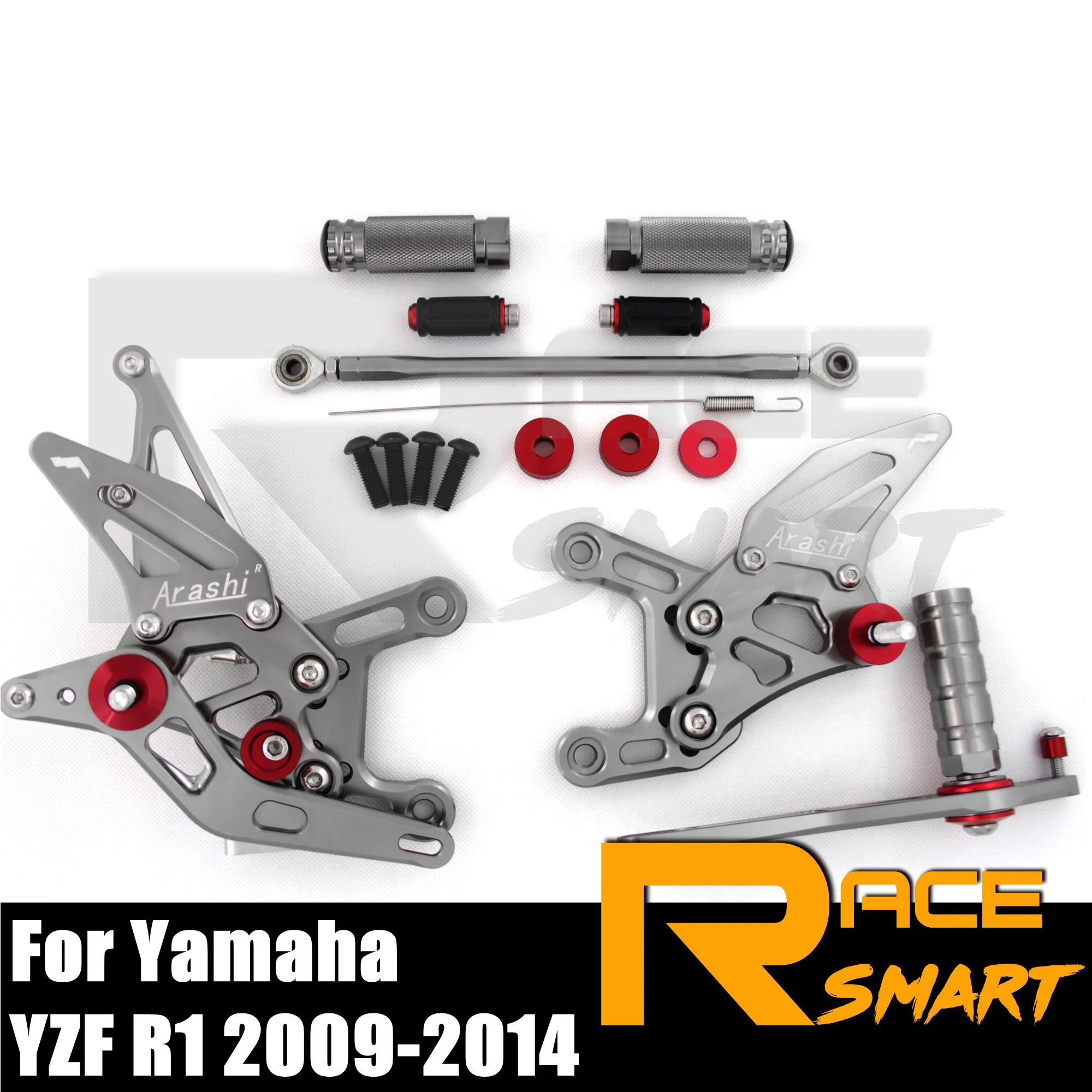 For-YAMAHA-YZF-R1-2009-2014-Motorcycle-CNC-Adjustable-Rear-Set-Rearsets ...