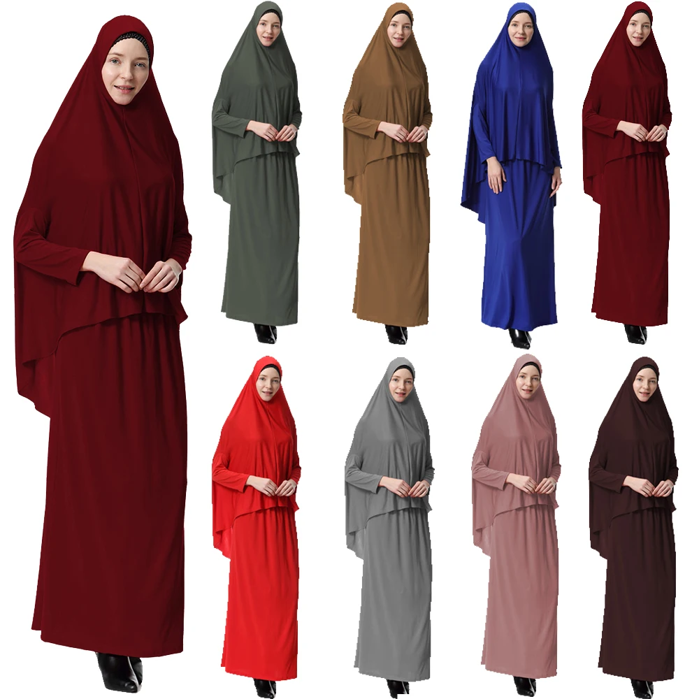 Prayer Dress Attached Scarf | Prayer Clothes Muslim Women | Muslim ...