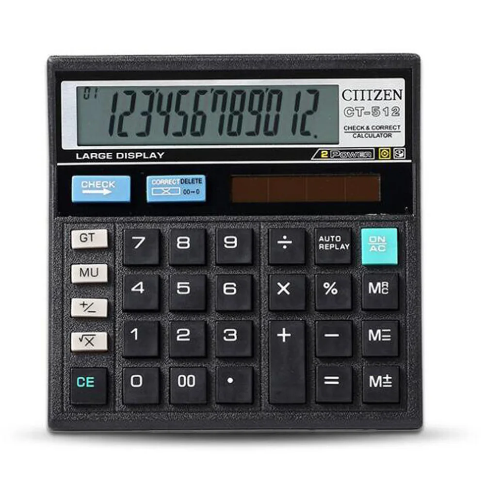 Calculator Economical Solar Dual Power Computer Office Home School ...