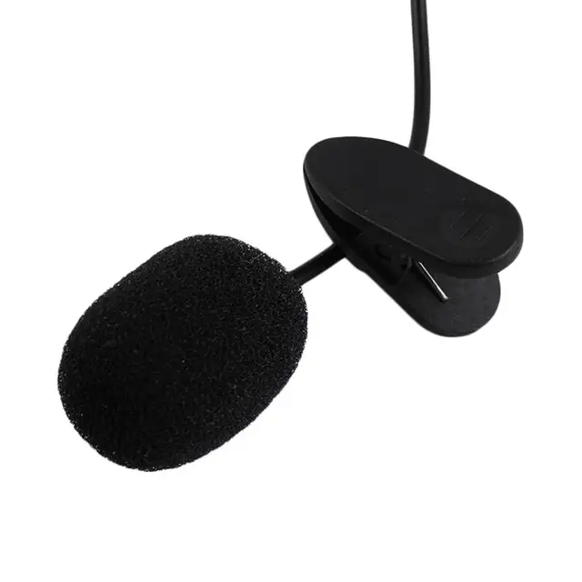 3.5mm Mini Studio Speech Mic Microphone w/ Clip for PC Desktop Notebook ...