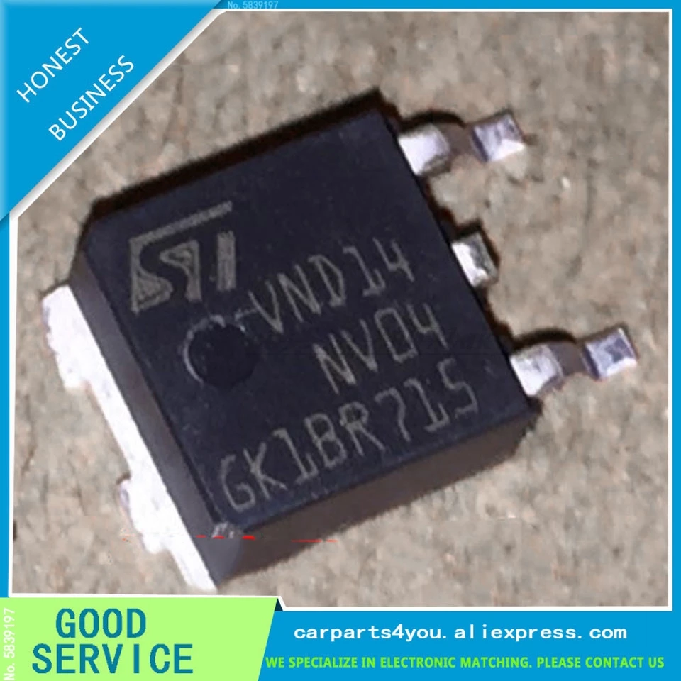 Placa de ordenador para coche, chip MOSFET, n channel, Chips de transistores, Auto IC, VND14NV04 ...