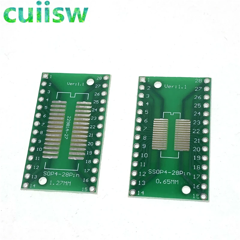 10PCS-SOP28-SSOP28-TSSOP28-to-DIP28-Adapter-Converter-PCB-Board-0-65-1 ...