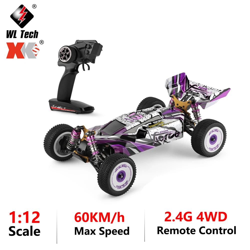 Wltoys XKS 124019, 1/12 de 2,4 GHz RC coche de carreras 60 Km/h de alta velocidad RC Buggy 4WD ...