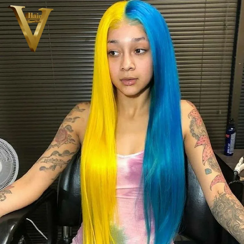 Half Blue And Half Purple Hair