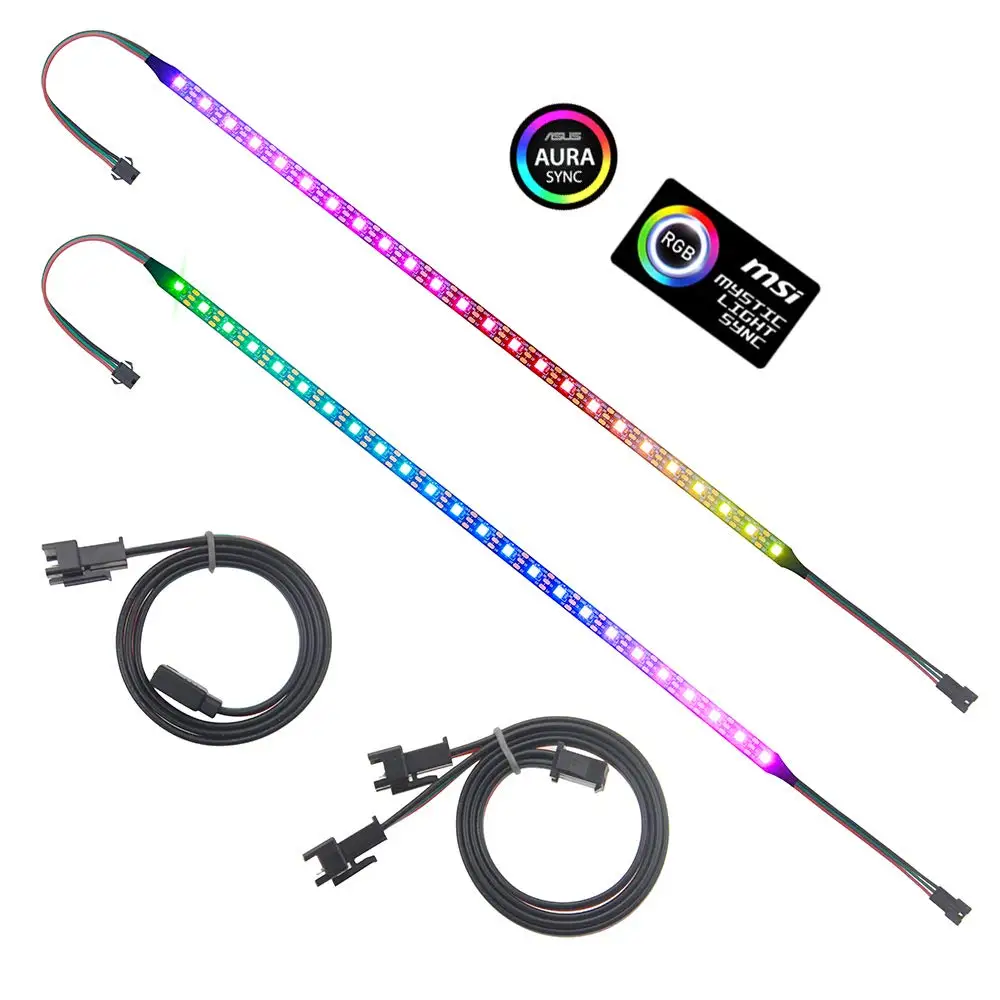 ASUS Aura SYNC, MSI Mystic Light SYNC, ASRock JK2 용 레인보우 디지털 라이트 스트립 ...