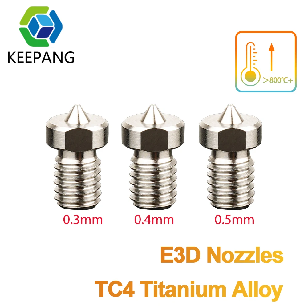 High Strength TC4 Titanium alloy Nozzles E3D V5 V6 Nozzle 3D printer ...